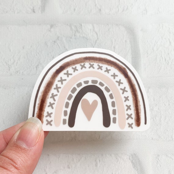 Boho Rainbow Clear Sticker Boho Planner Sticker Rainbow | Etsy