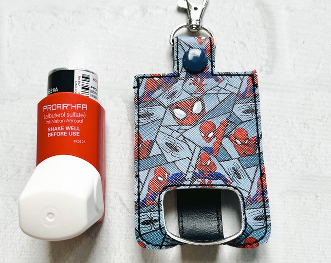 Super Hero Spider Inhaler Case Keychain, Inhaler Holder Keychain,spider ...