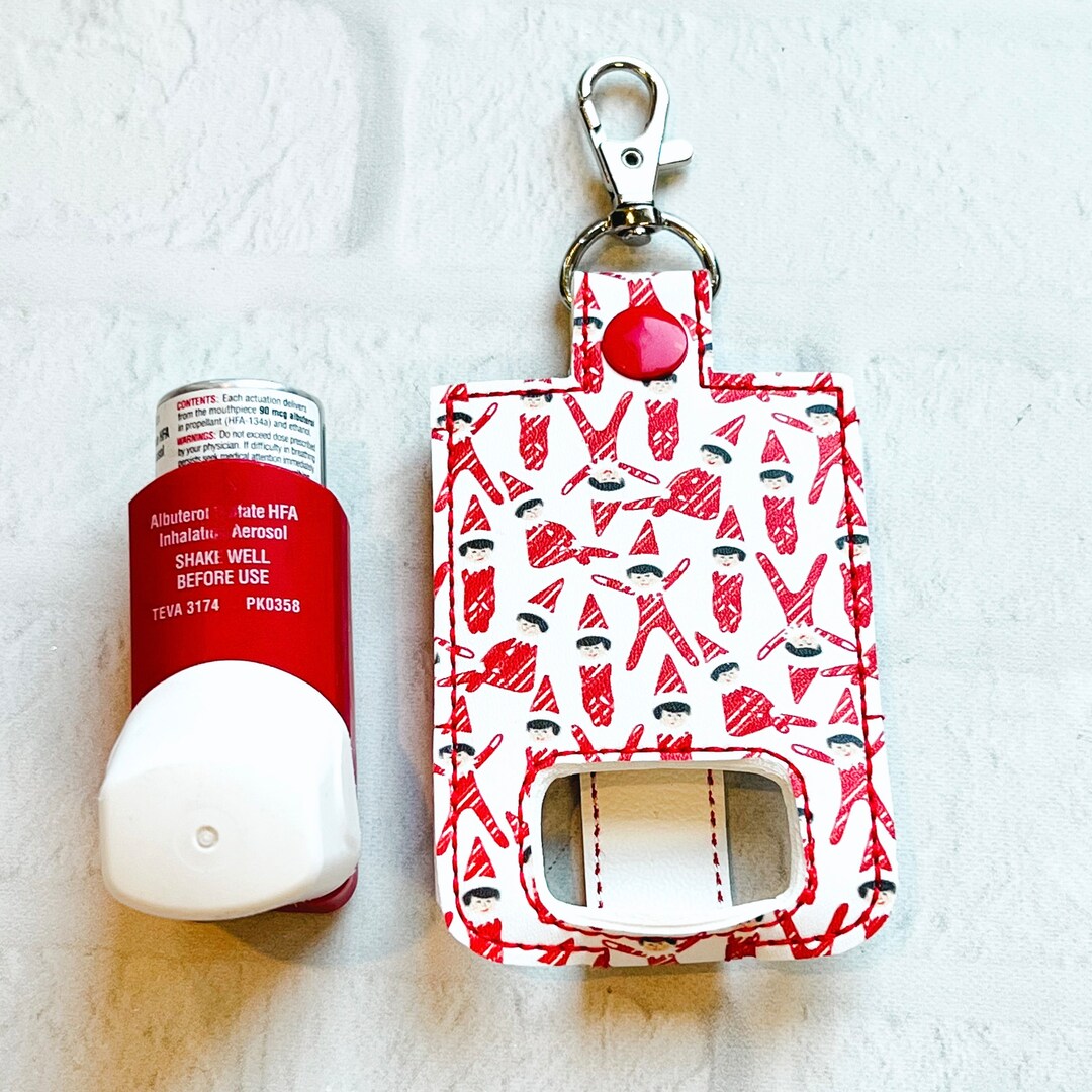 Christmas Elf Inhaler Case Keychain,inhaler Holder Keychain,inhaler ...