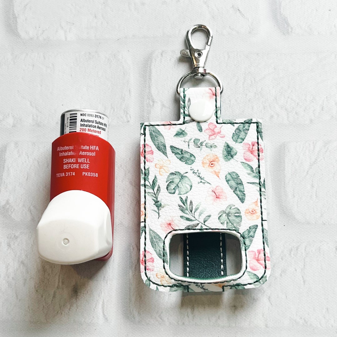 Tropical Floral Inhaler Case Keychain,inhaler Keychain,inhaler Clip ...