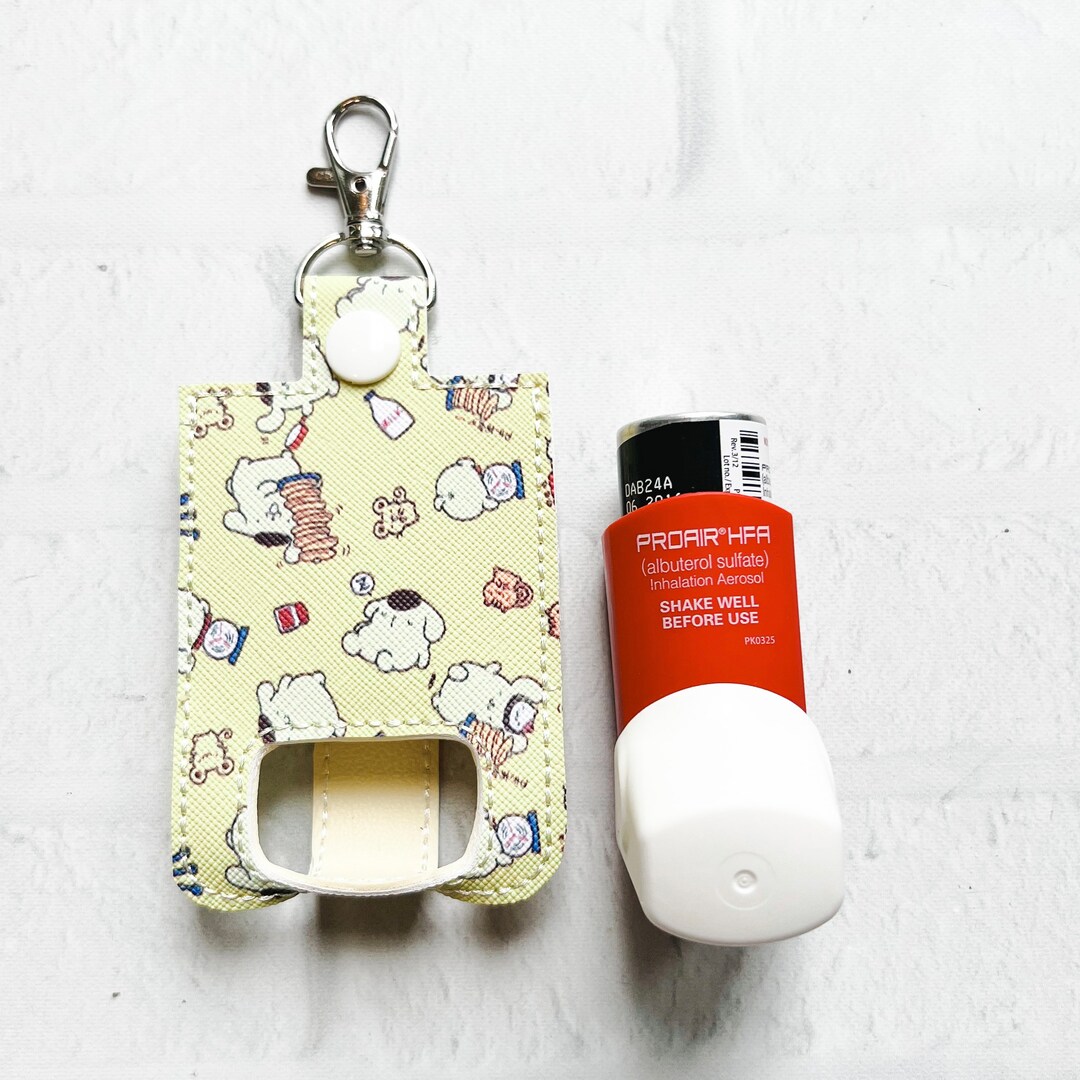 Kawaii Yellow Dog Inhaler Case Keychain,inhaler Keychain,inhaler Clip ...
