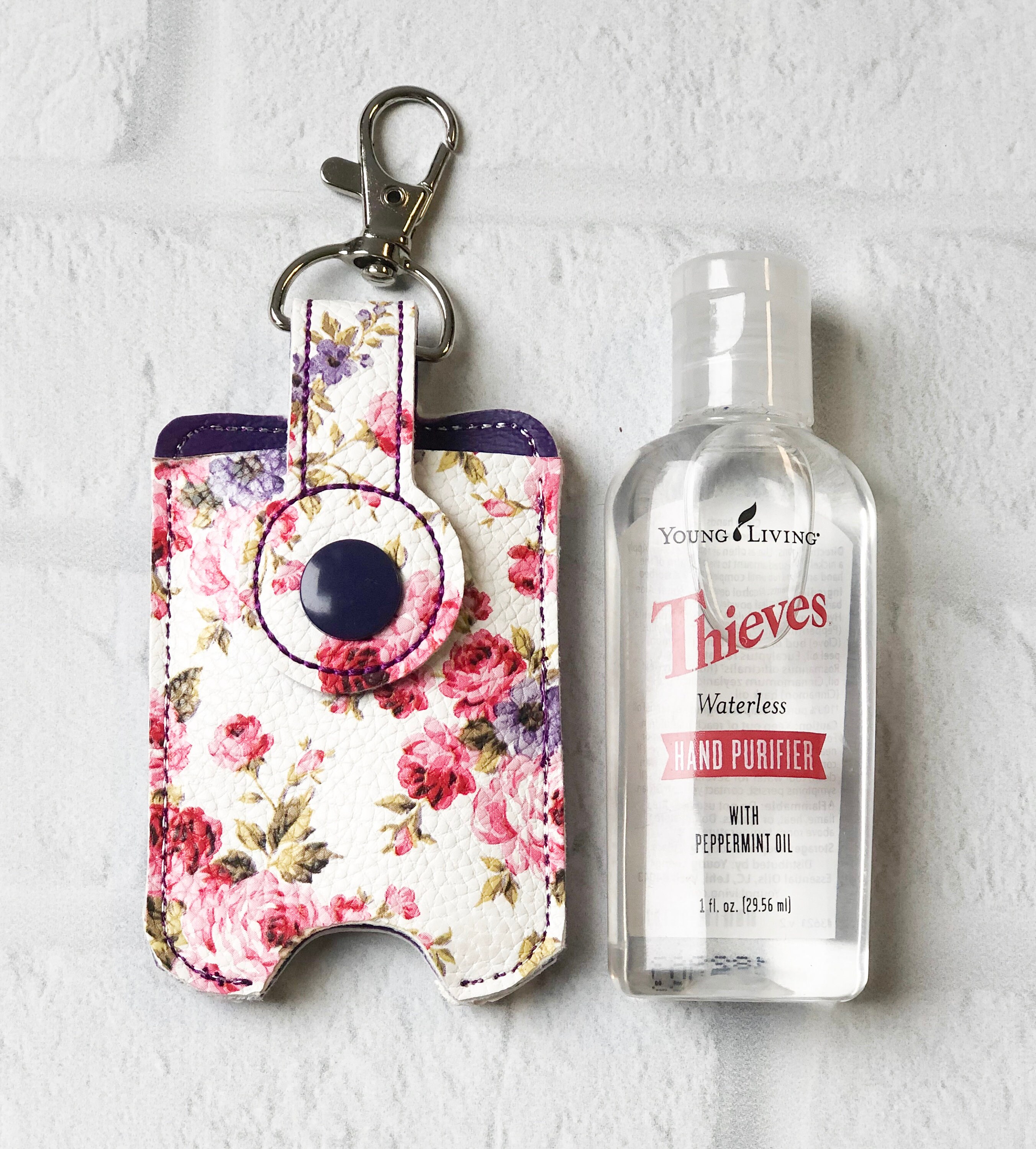 Farmhouse Pink Purple Rose Hand Sanitizer Essential Oil Holder - Etsy