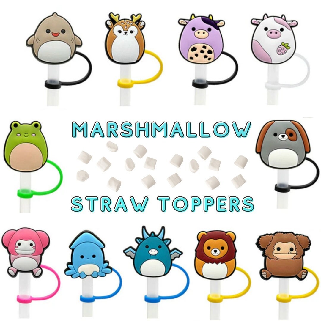 Marshmallow Animals Straw Toppers, Stanley Cup Accessories, Cup ...