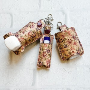 Cottagecore Floral Inhaler Case, Inhaler Keychain, Inhaler Clip Holder ...