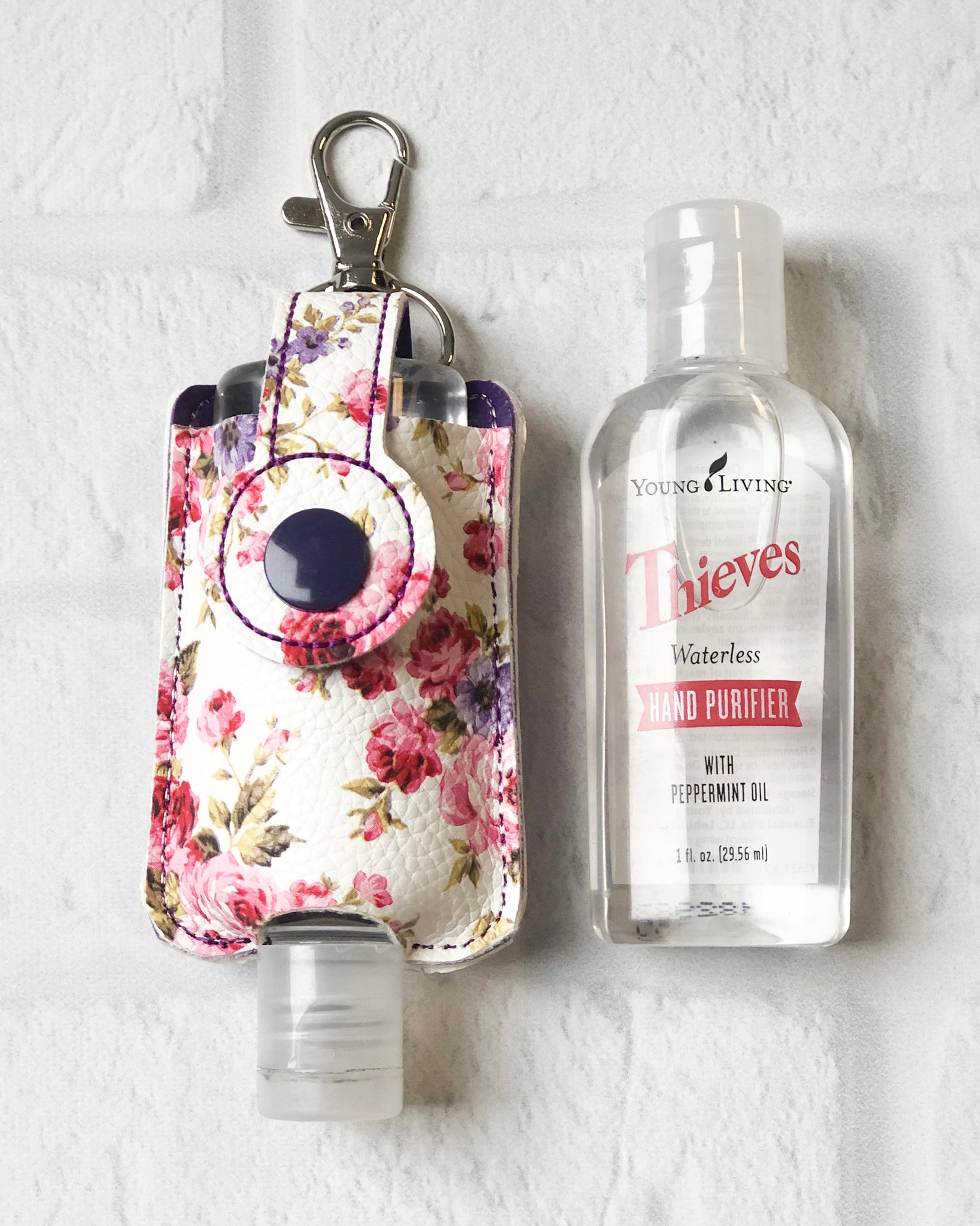 Farmhouse Pink Purple Rose Hand Sanitizer Essential Oil Holder | Etsy