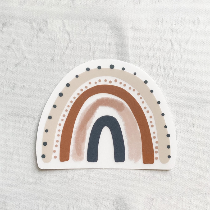 Boho Rainbow Clear Sticker Boho Planner Sticker Rainbow - Etsy