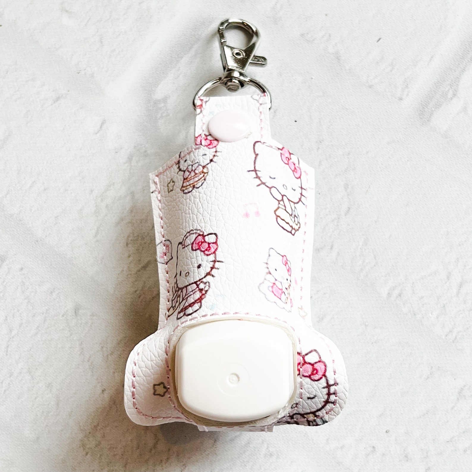 Cartoon White Kitty Inhaler Case Keychain HK Inhaler Holder - Etsy