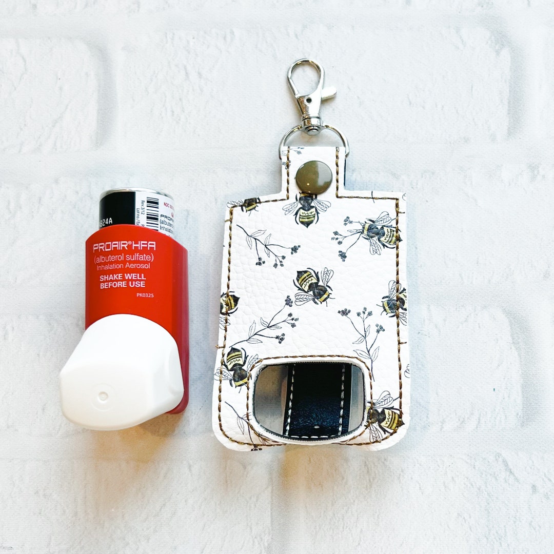 Boho Bees Inhaler Case Keychain,inhaler Key Chain, Bees Inhaler Holder ...
