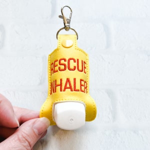 RESCUE Inhaler Case Keychain,custom Color Avail,inhaler Holder Bag Tag ...