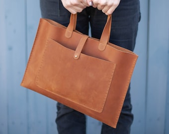 Leather tote | Etsy