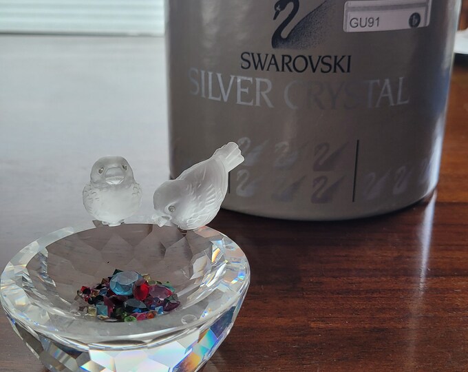 Swarovski Crystal Bird Bath With Mini Crystals & Original Box - Etsy