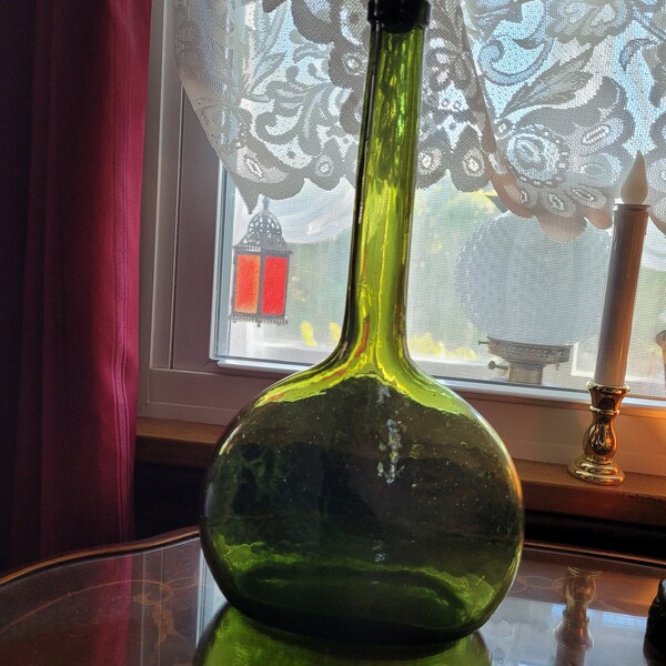 Antique Glass Flask - Etsy