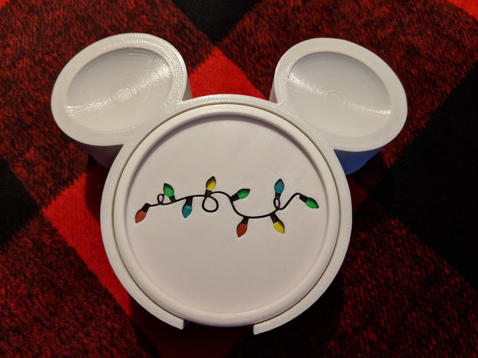 Christmas Holiday Disney Inspired Mickey Mouse Coaster Set / - Etsy