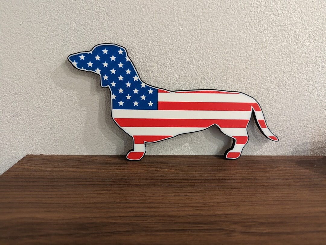 Dachshund Sign, Patriotic Sign, USA, Doxie Sign, Weenie Sign, Team ...