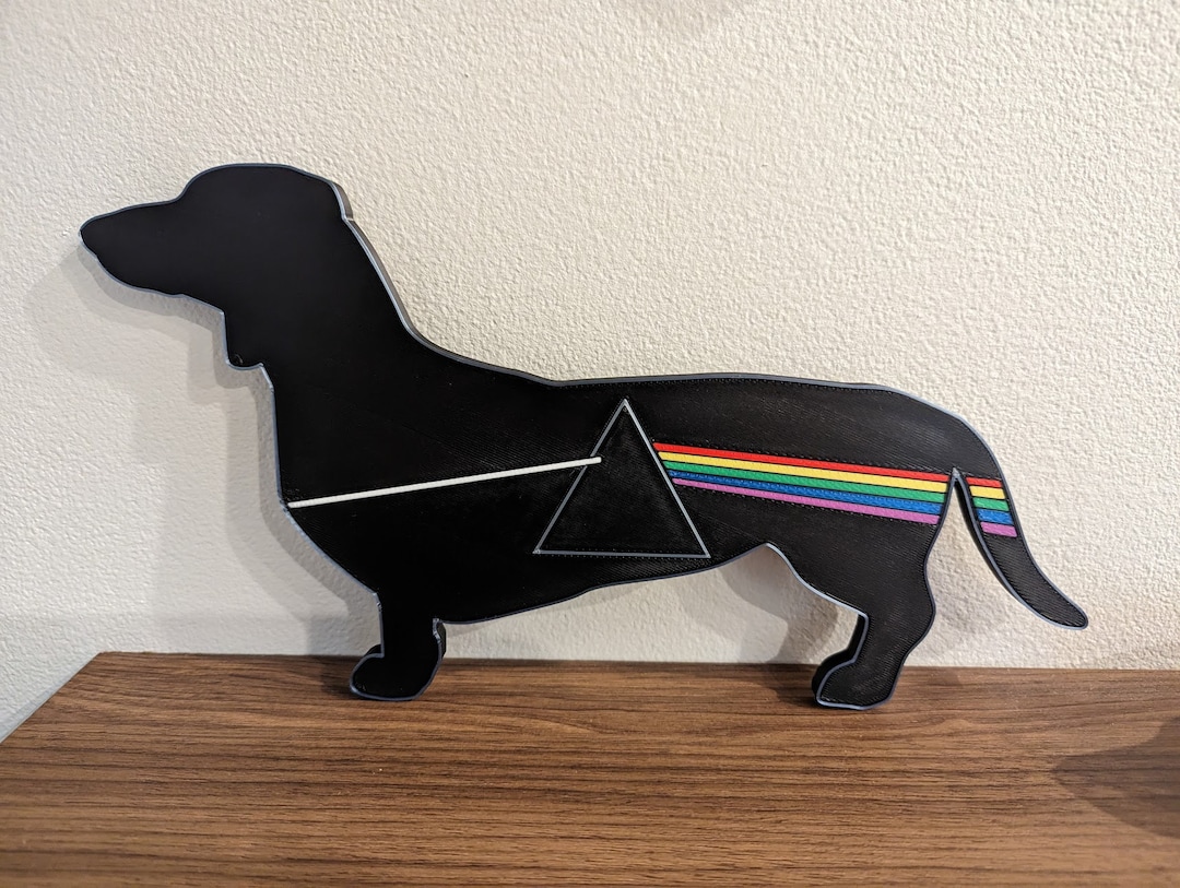 Dachshund Sign, Darkside of the Moon Inspired Decor Sign, Darkside of ...