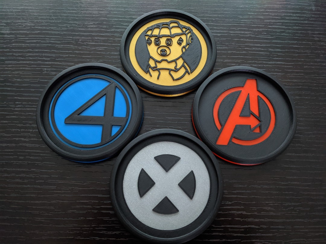 3D Printed Marvel Coasters - Etsy