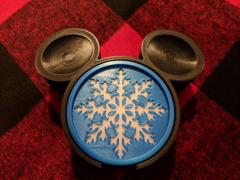 Christmas Holiday Disney Inspired Mickey Mouse Coaster Set / | Etsy