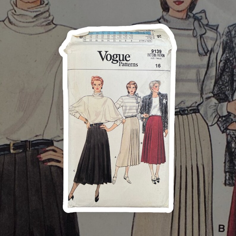 Vintage Vogue Skirt Pattern 9139 - Etsy
