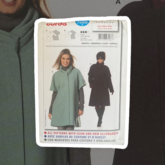 Vintage Burda Coat 7586 Pattern - Etsy