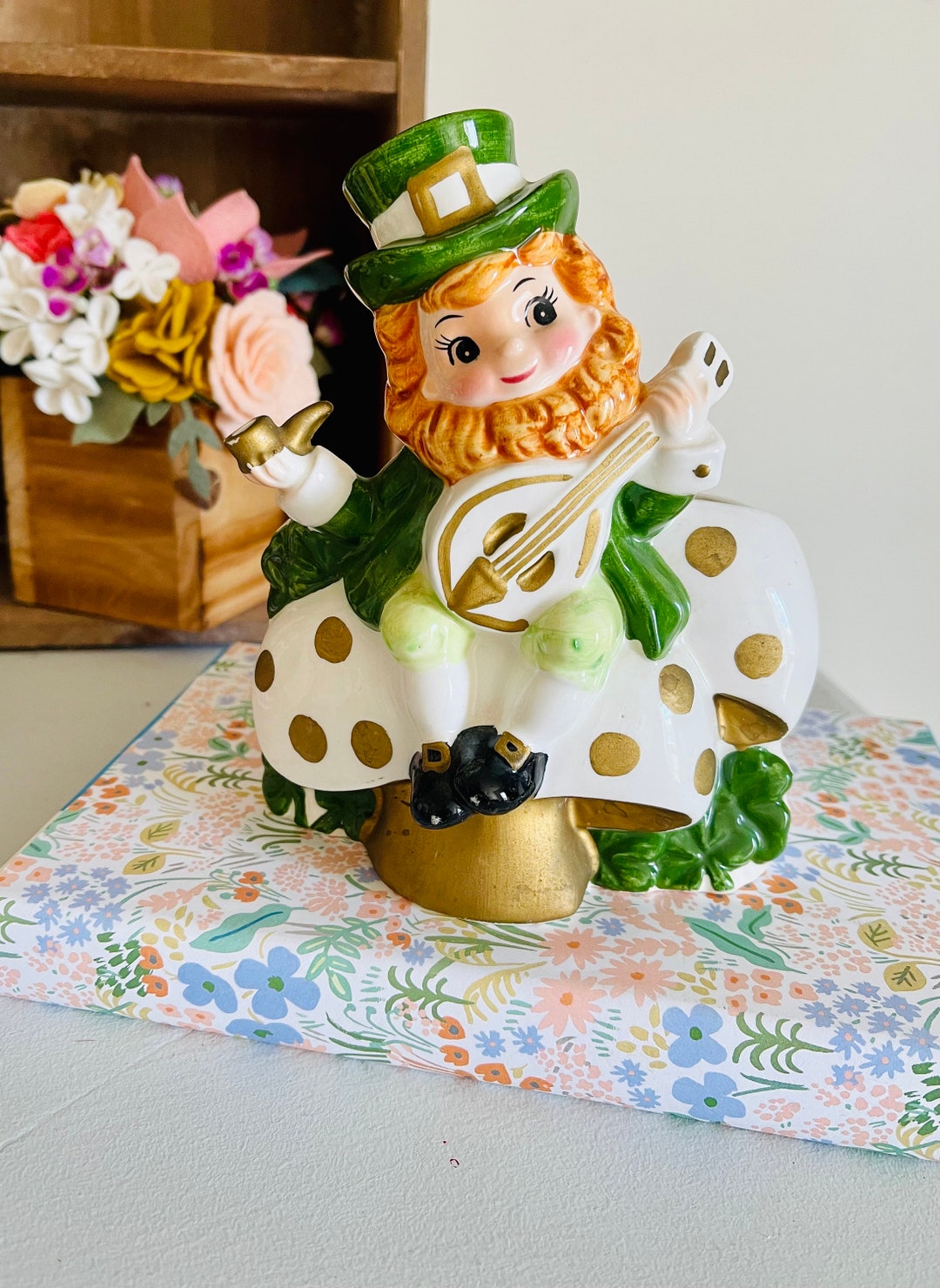 Vintage Lefton Leprechaun St Patrick's Day Figurine// Vintage St ...
