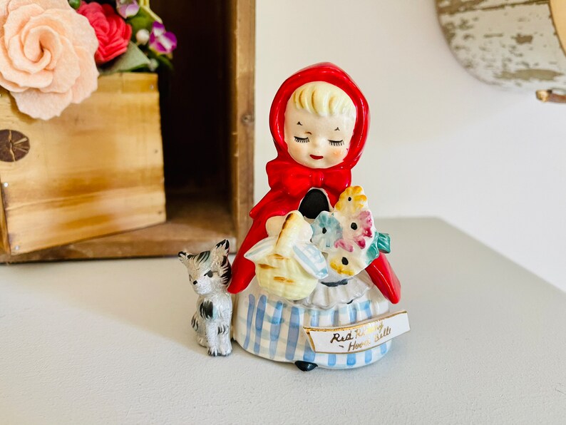 Vintage Artmark Little Red Riding Hood Bell Nursery Rhyme Figurine ...