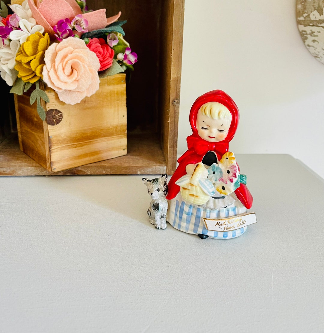 Vintage Artmark Little Red Riding Hood Bell Nursery Rhyme Figurine ...