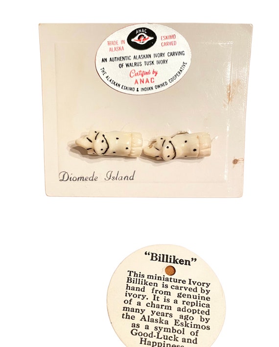 Antique Alaska Inuit Billiken Carved Lucky Charm Pend… - Gem