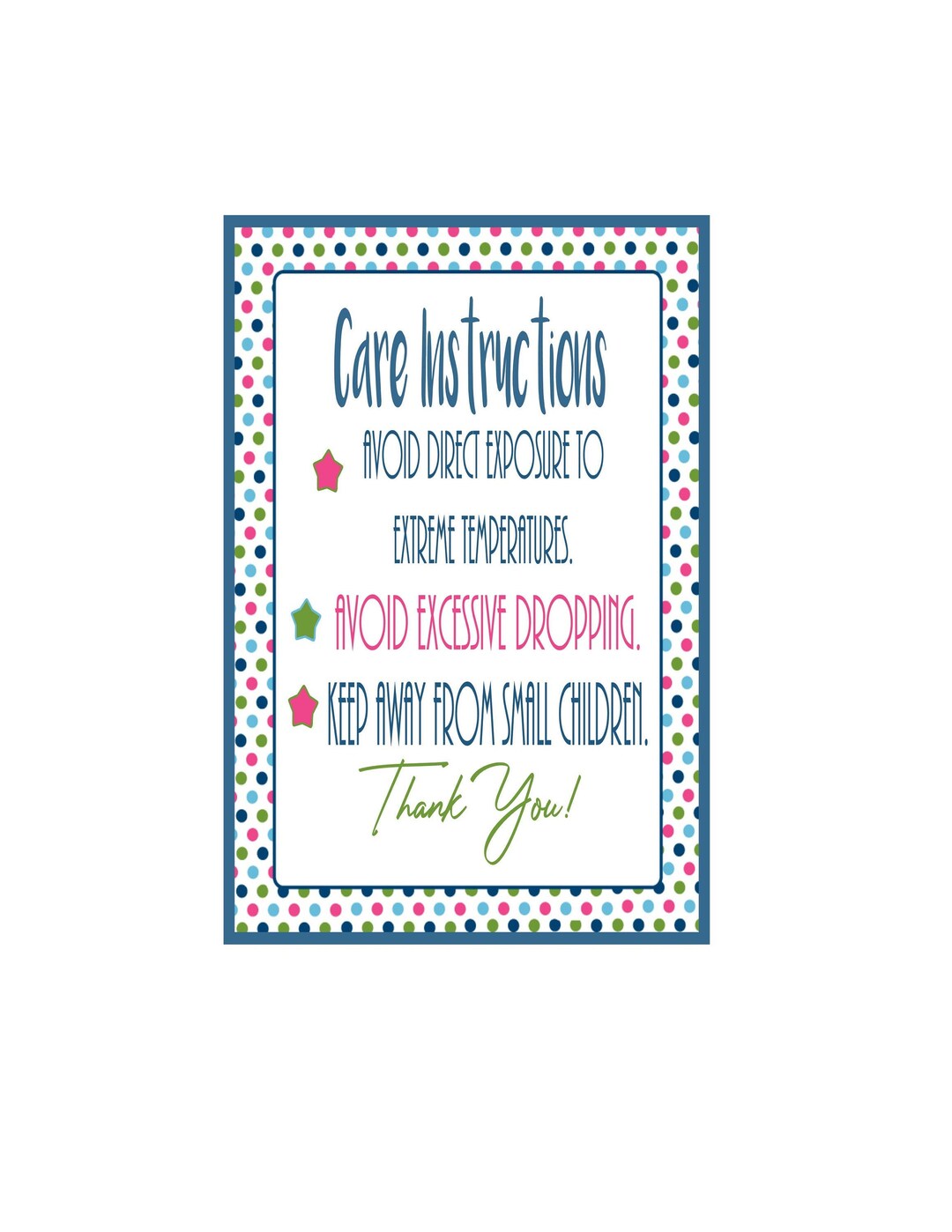 Keychain Care Card Care Instructions Card SVG for Silhouette Care Card ...