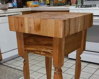 Butcher block island | Etsy