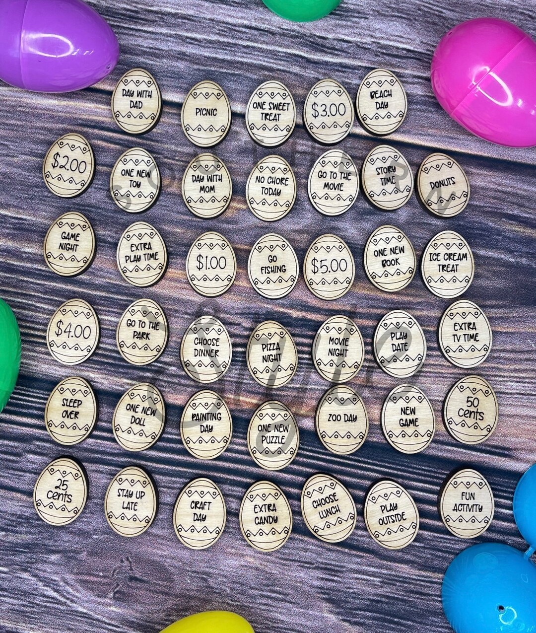 Easter Egg Token Set of 30 - Etsy