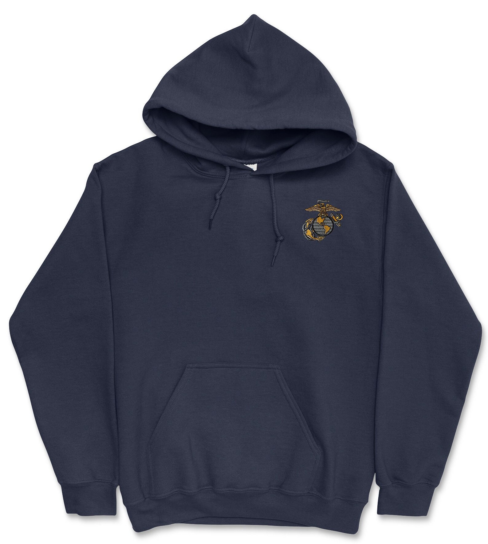 United States Marine Corps EGA Eagle Globe Anchor Embroidered Navy Blue ...