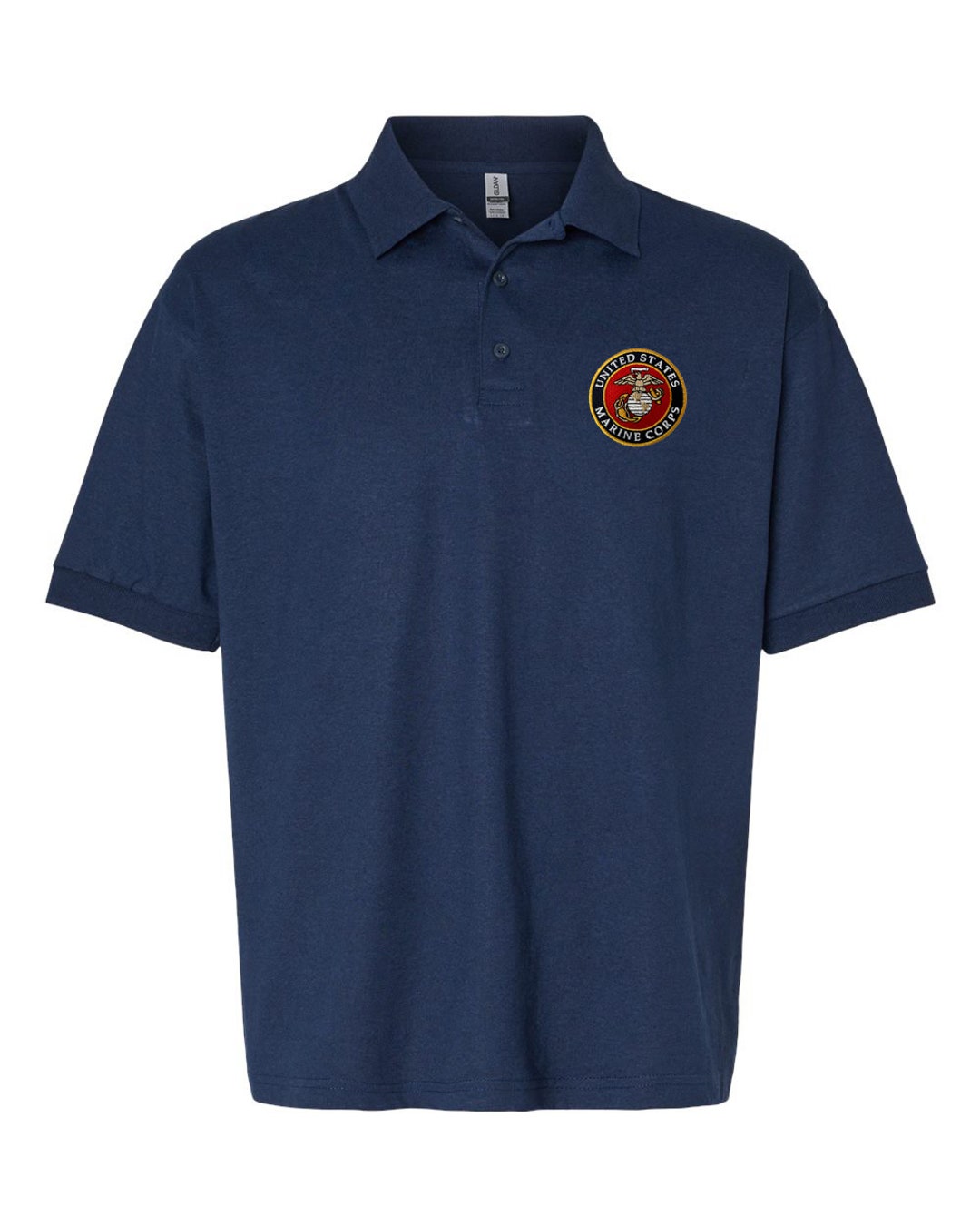 United States Marine Corps Embroidered Navy Blue Polo Shirt- Fully ...
