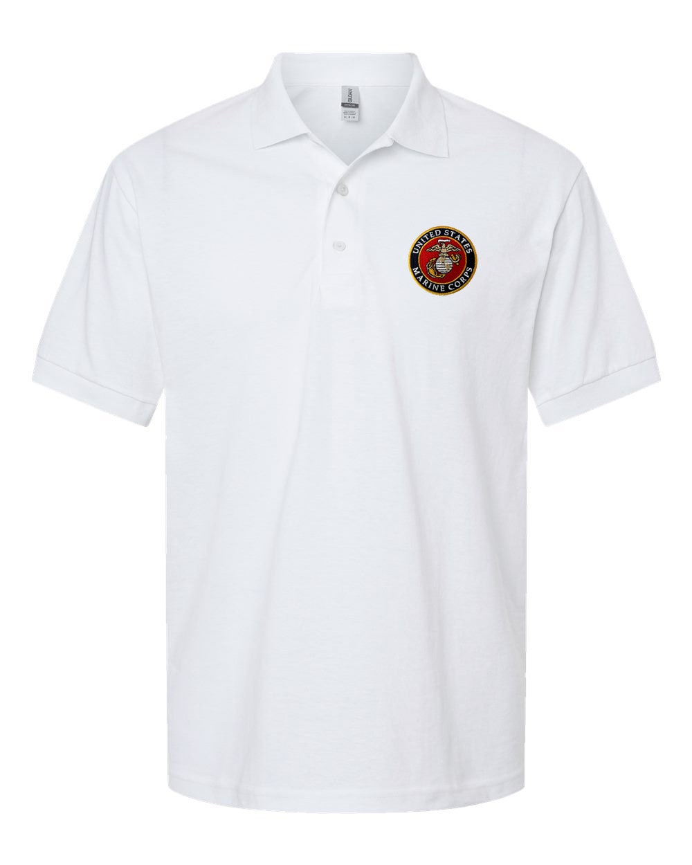 United States Marine Corps Embroidered White Polo Shirt- Fully Licensed ...
