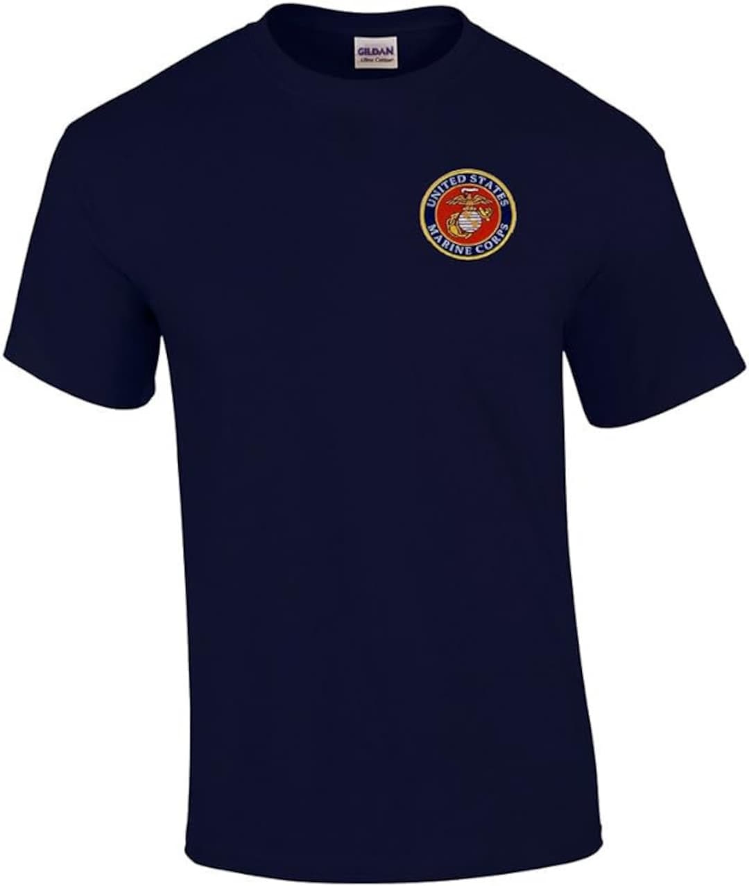 US Marine Corps Embroidered T-shirt Navy Blue USMC Licensed -all Sizes ...