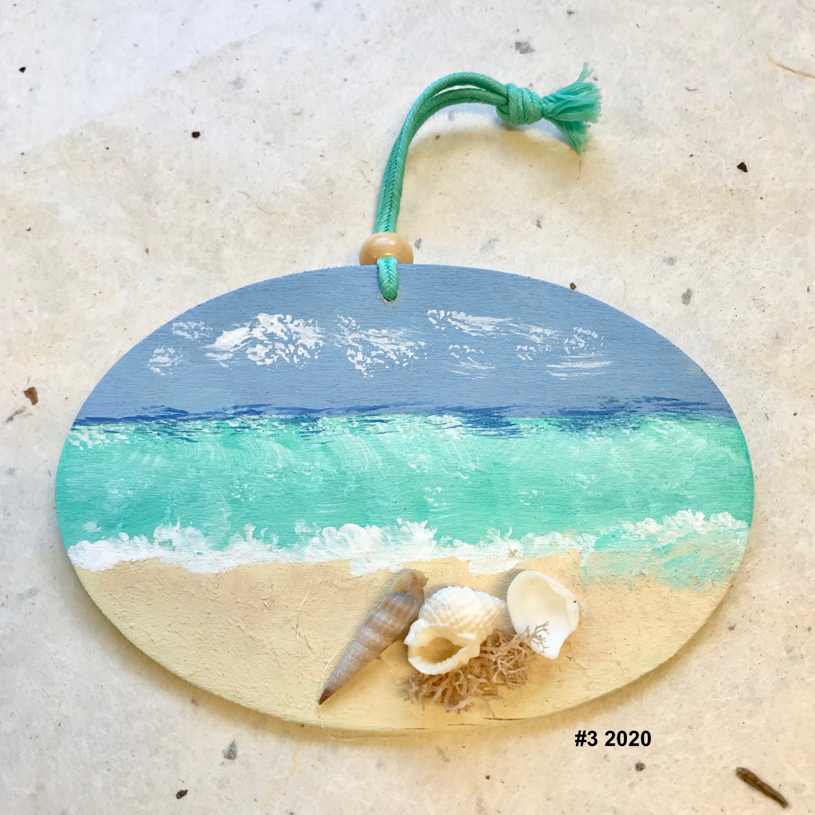 Beach Ornaments, Hand Painted Beach Ornaments, Siesta Key Shells ...