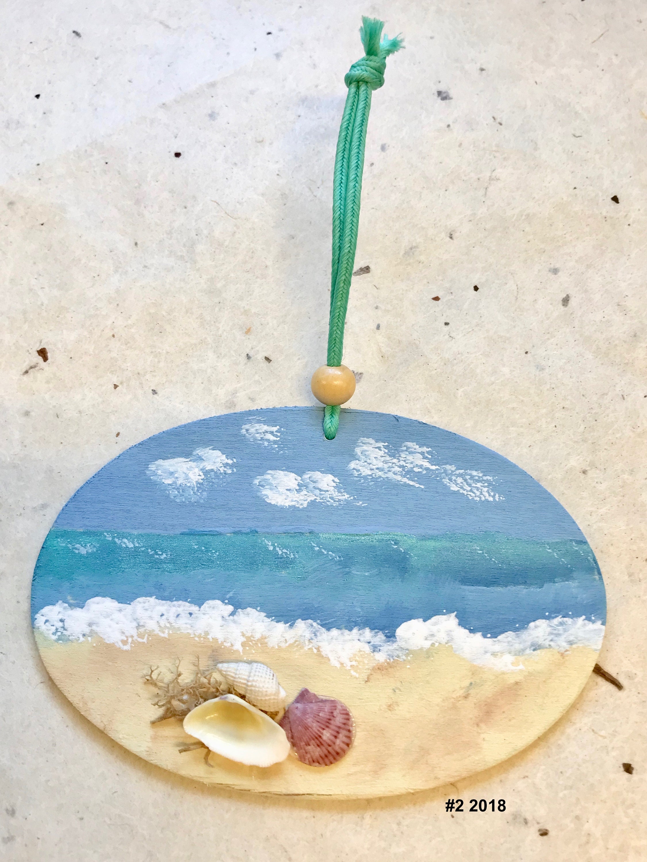 Beach Ornaments, Hand Painted Beach Ornaments, Siesta Key Shells ...