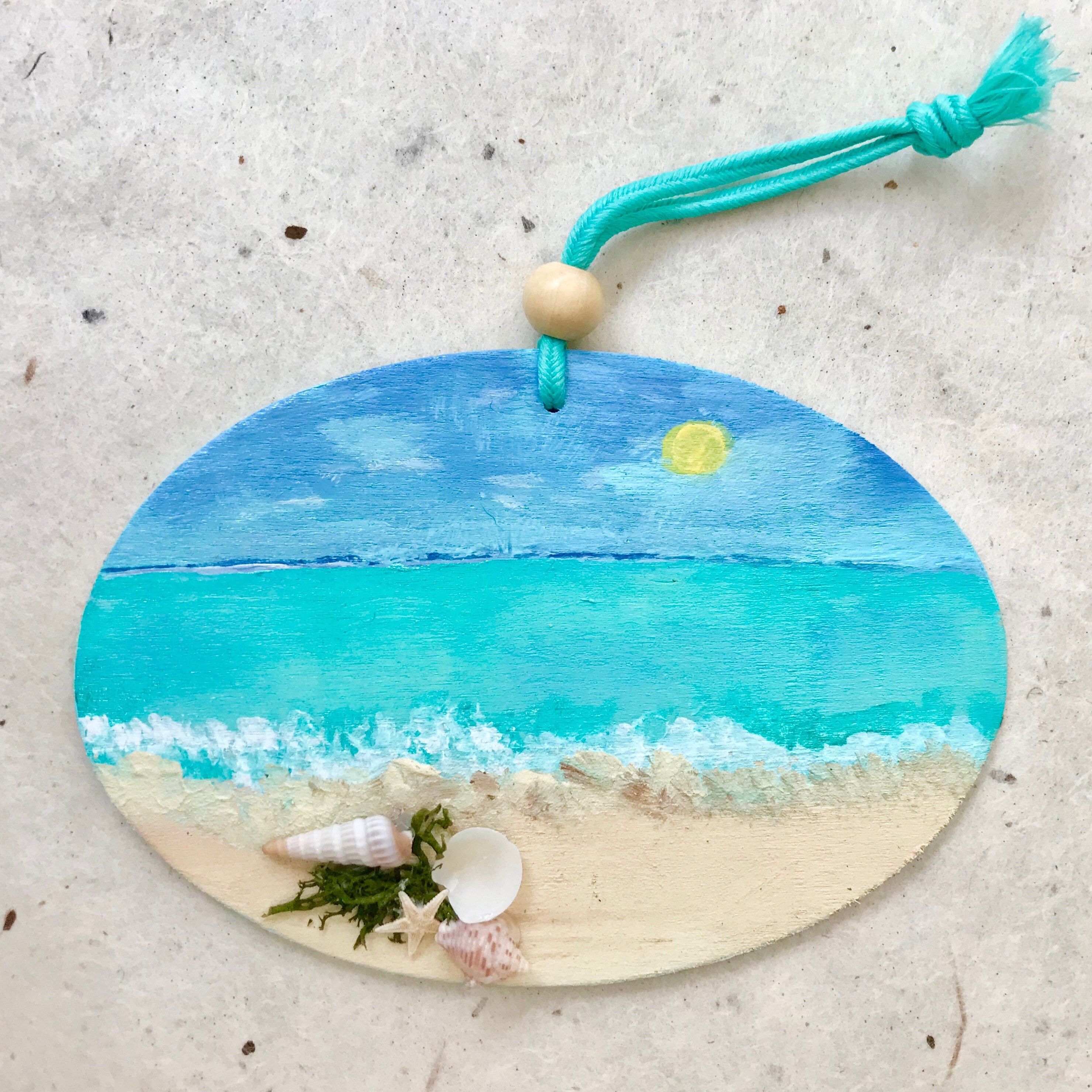 Beach Ornaments, Hand Painted Beach Ornaments, Siesta Key Shells ...