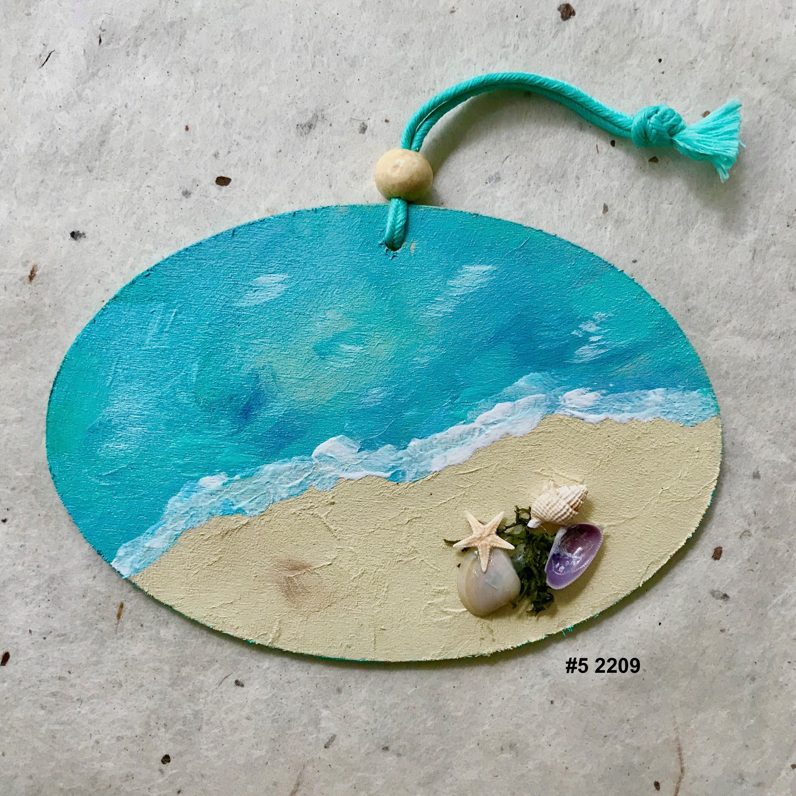 Beach Ornaments, Hand Painted Beach Ornaments, Siesta Key Shells ...