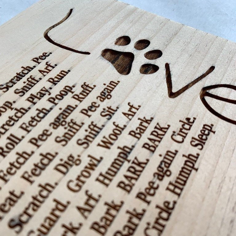 Dogs to Do List Engraved Wooden Sign - Etsy