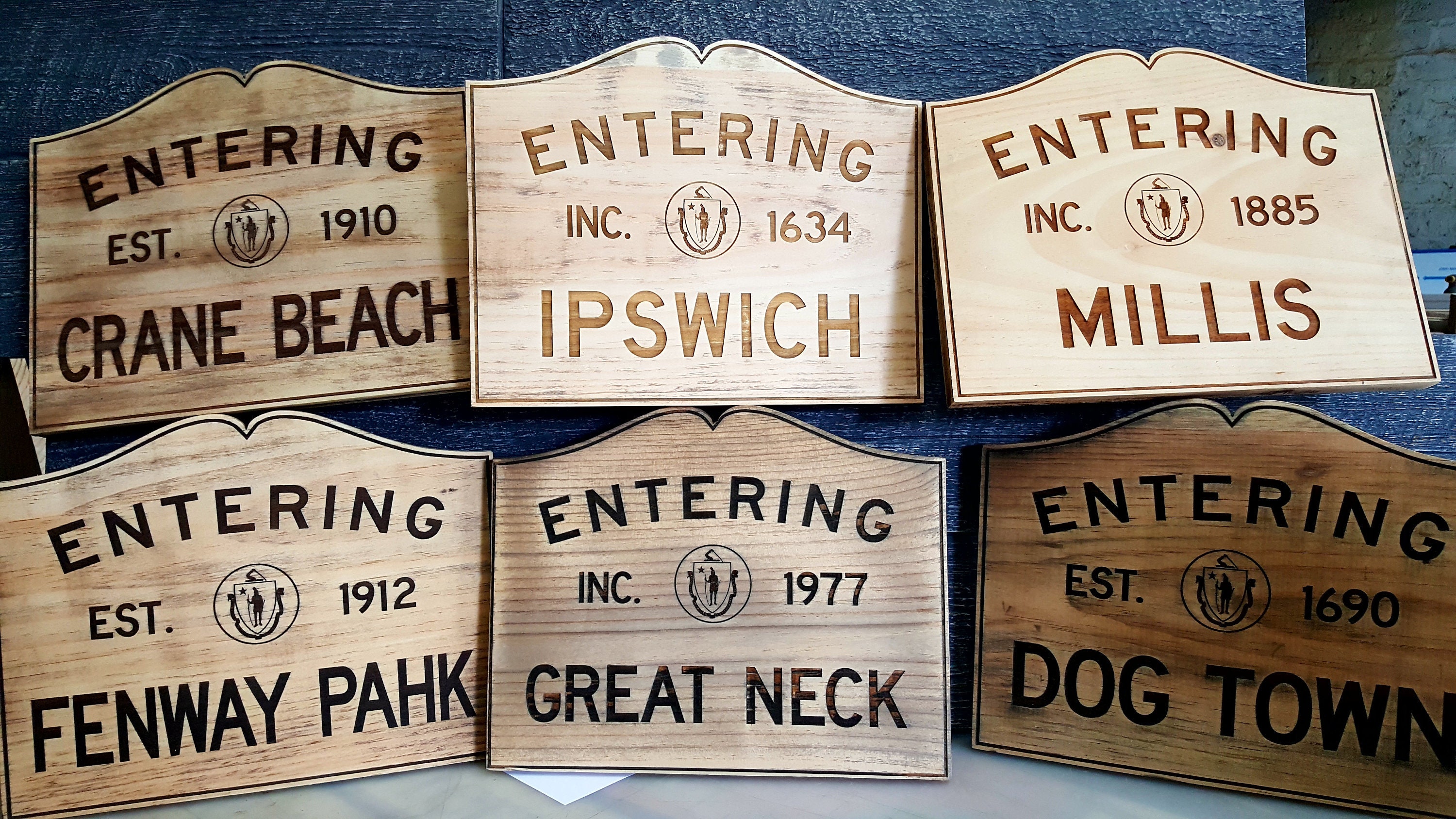 Customizable "entering" Town Signs of Massachusetts - Etsy