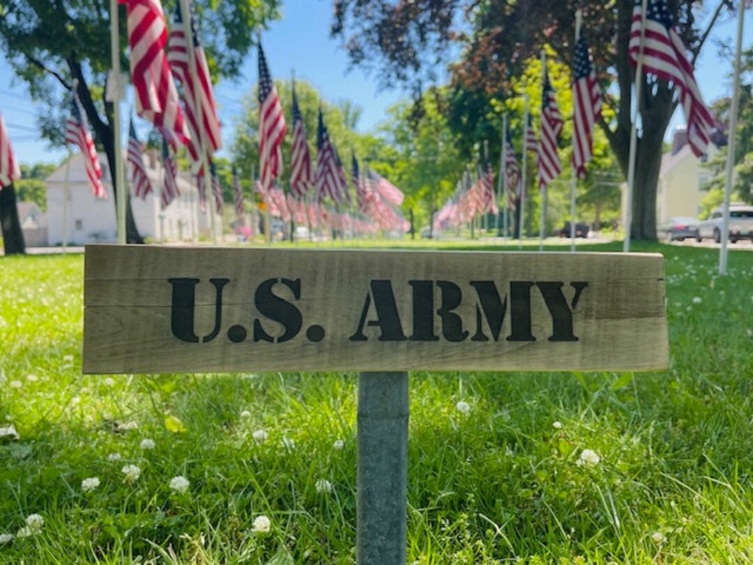 U.S. Army Laser Etched Hanging Sign - Etsy