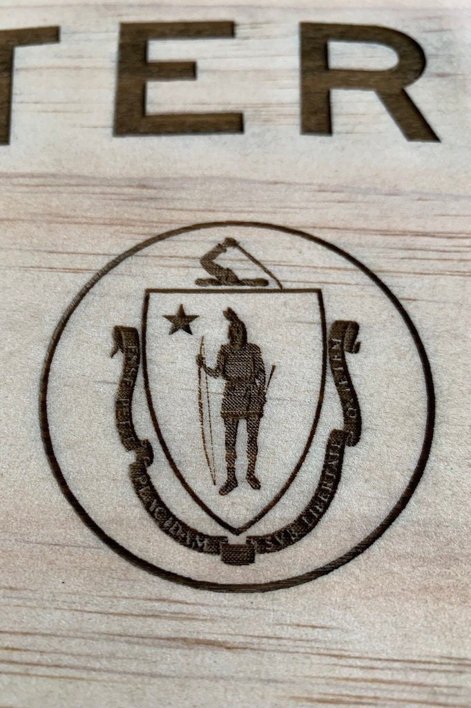 Entering Foxborough Engraved Wooden Sign - Etsy