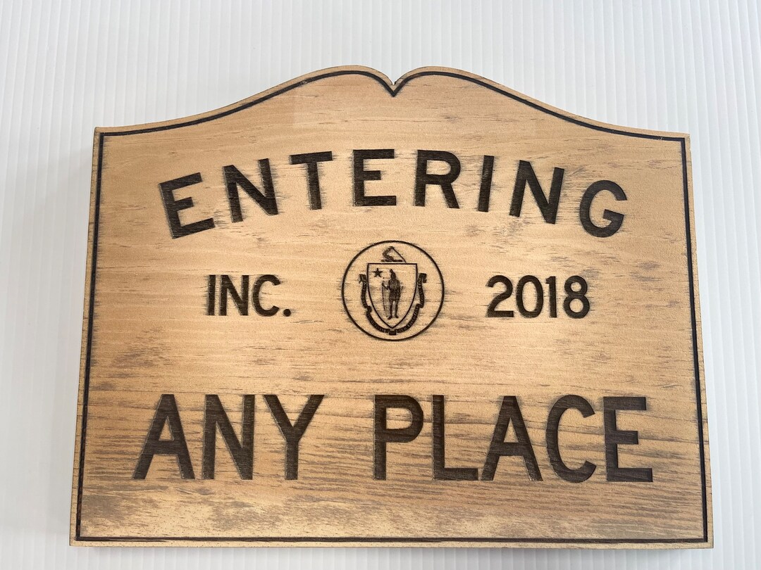 Customizable "entering" Town Signs of Massachusetts - Etsy