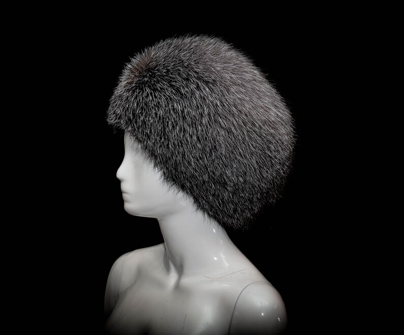 Blue Frost Fox Fur Ladies Beanie Cossack Winter Hat - Etsy