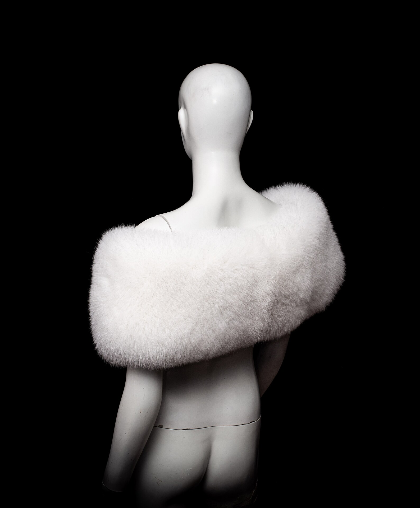 Plain White Arctic Shadow Fox Fur Winter Bride Huge Stole - Etsy