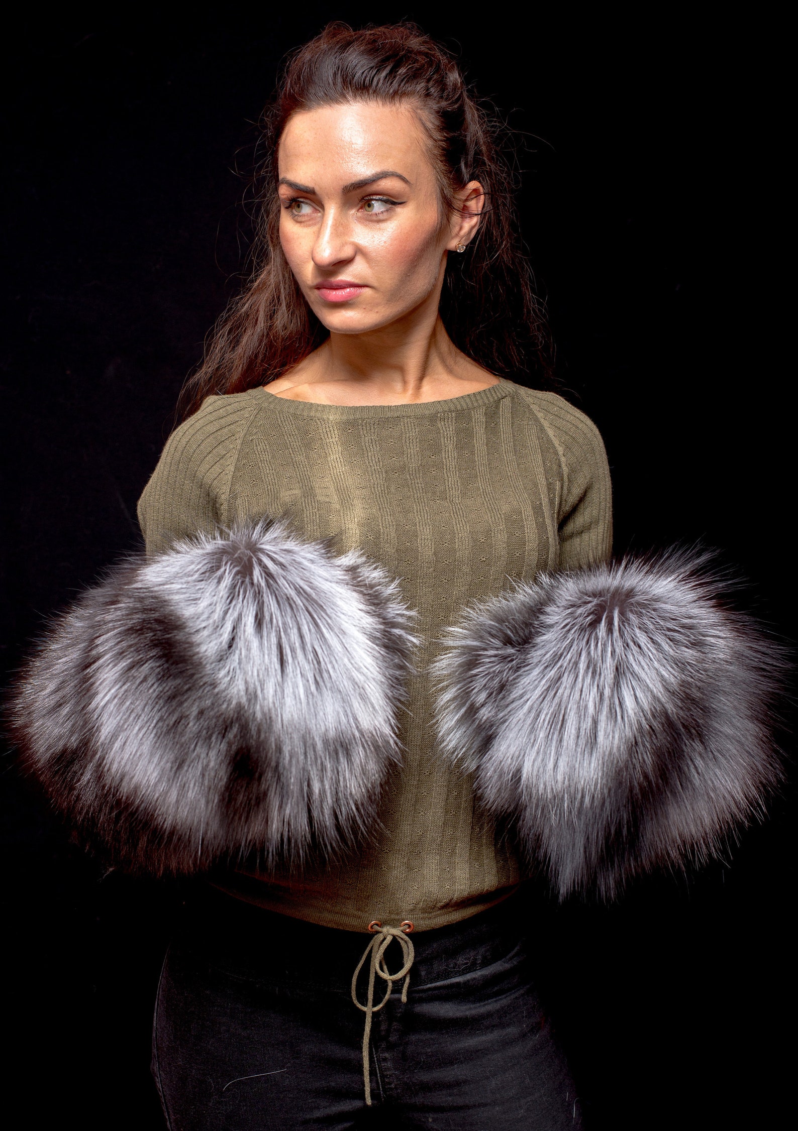 Genuine Superior Silver Fox Fur Handmade Trending Massive - Etsy Canada