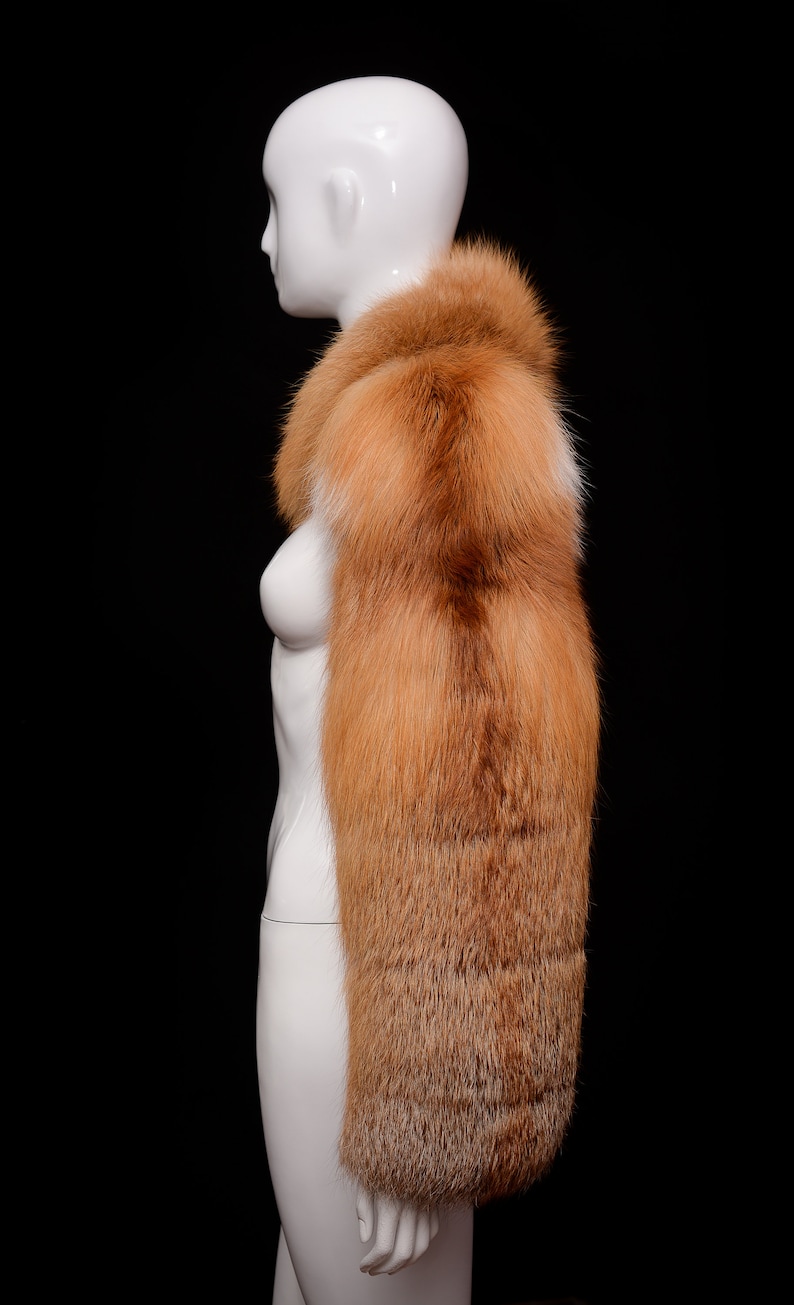 Genuine Red Fox Fur Arm Warmers Sleeves + Scarf - Etsy