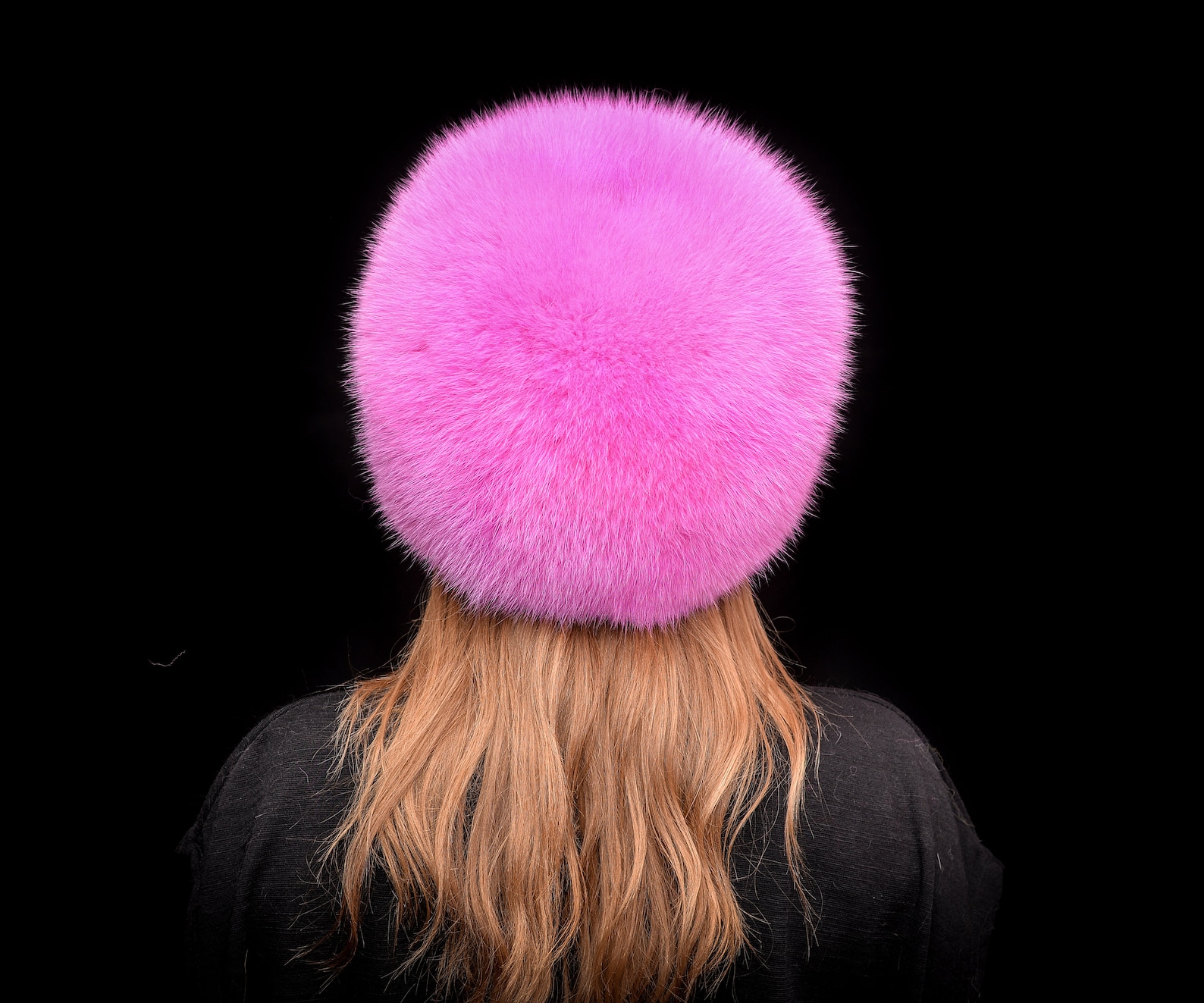 Flourescent Neon Pink Arctic Fox Fur Ladies Fancy Beanie Beret - Etsy