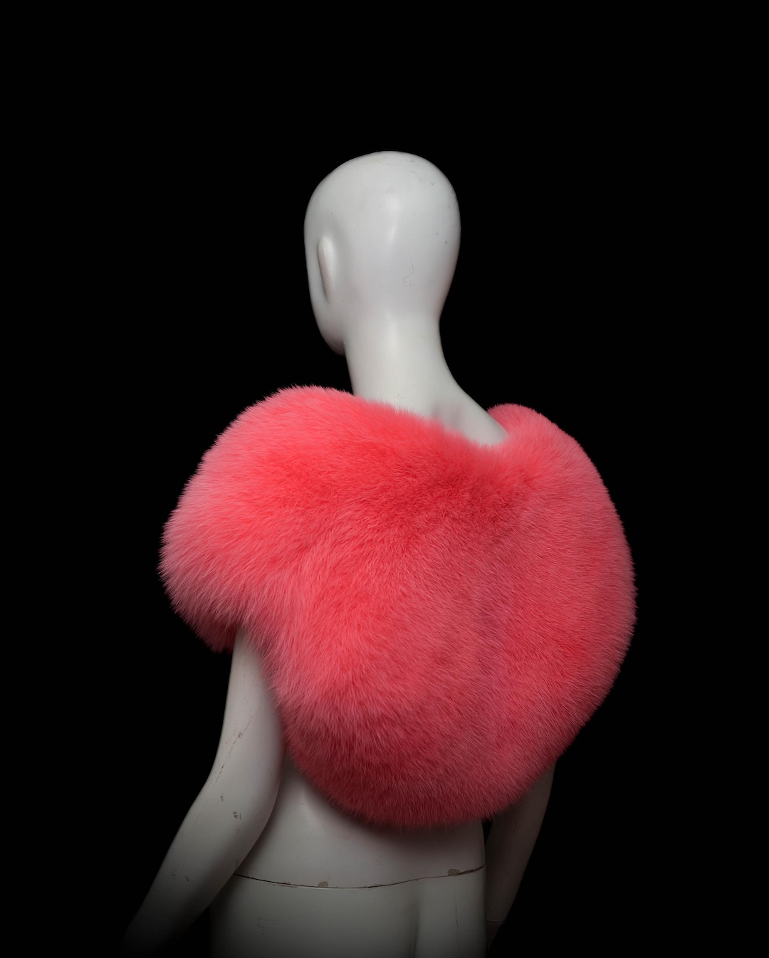 Genuine Candy Crimson Pink Fox Fur Bolero Shrug Gilet Vest - Etsy
