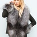 Royal Saga Furs Silver Fox Fur Huge 86" Shoulder Wrap Stole Boa Cuffs ...